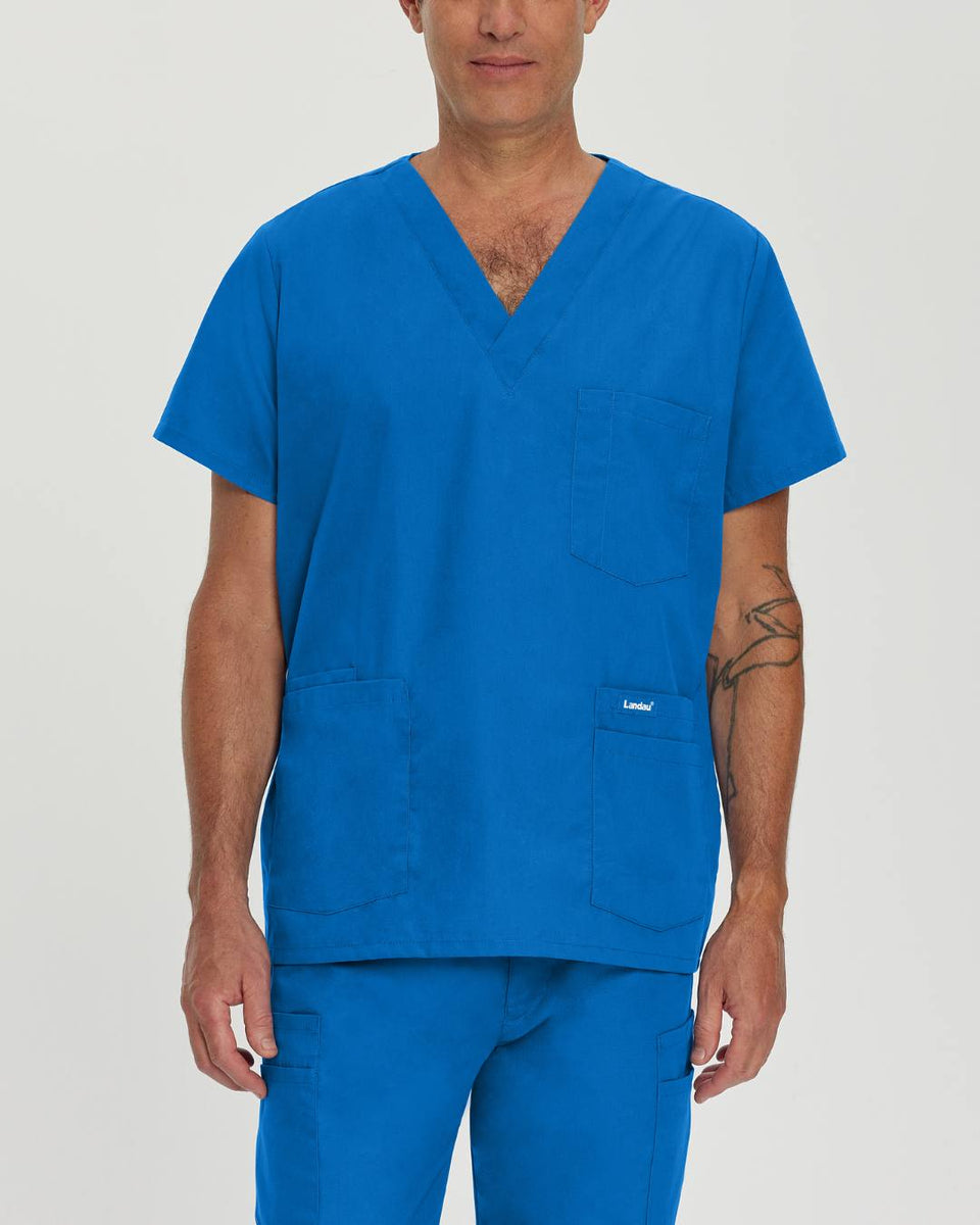 Men's Essentials Scrub Set - Royal Blue | Comfortable Men's Scrubs ...