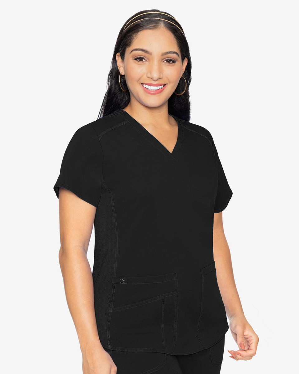 Women's Touch Scrub Set - Black | Black Nurses Scrubs Australia ...