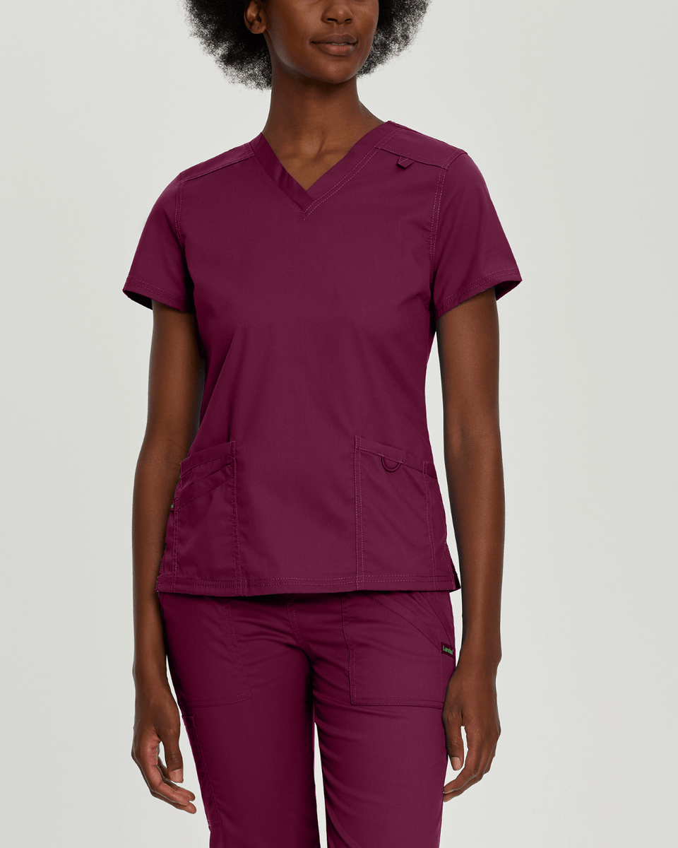 Women's ProFlex Scrub Set - Wine | Fashionable Scrubs Australia ...